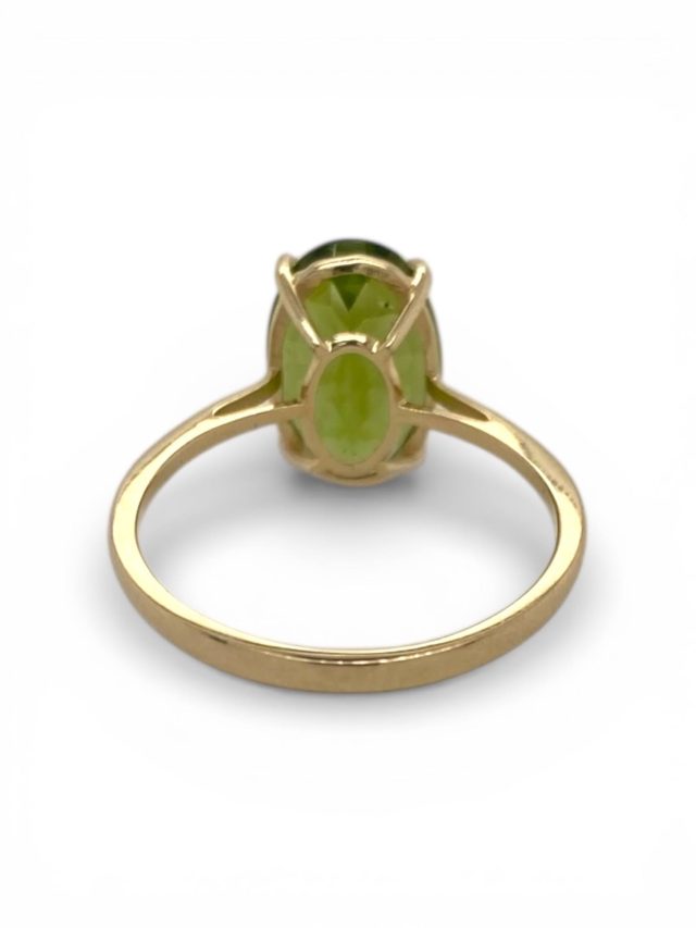 14k geelgouden ring met peridot - Vintage Occasion #29166 ...