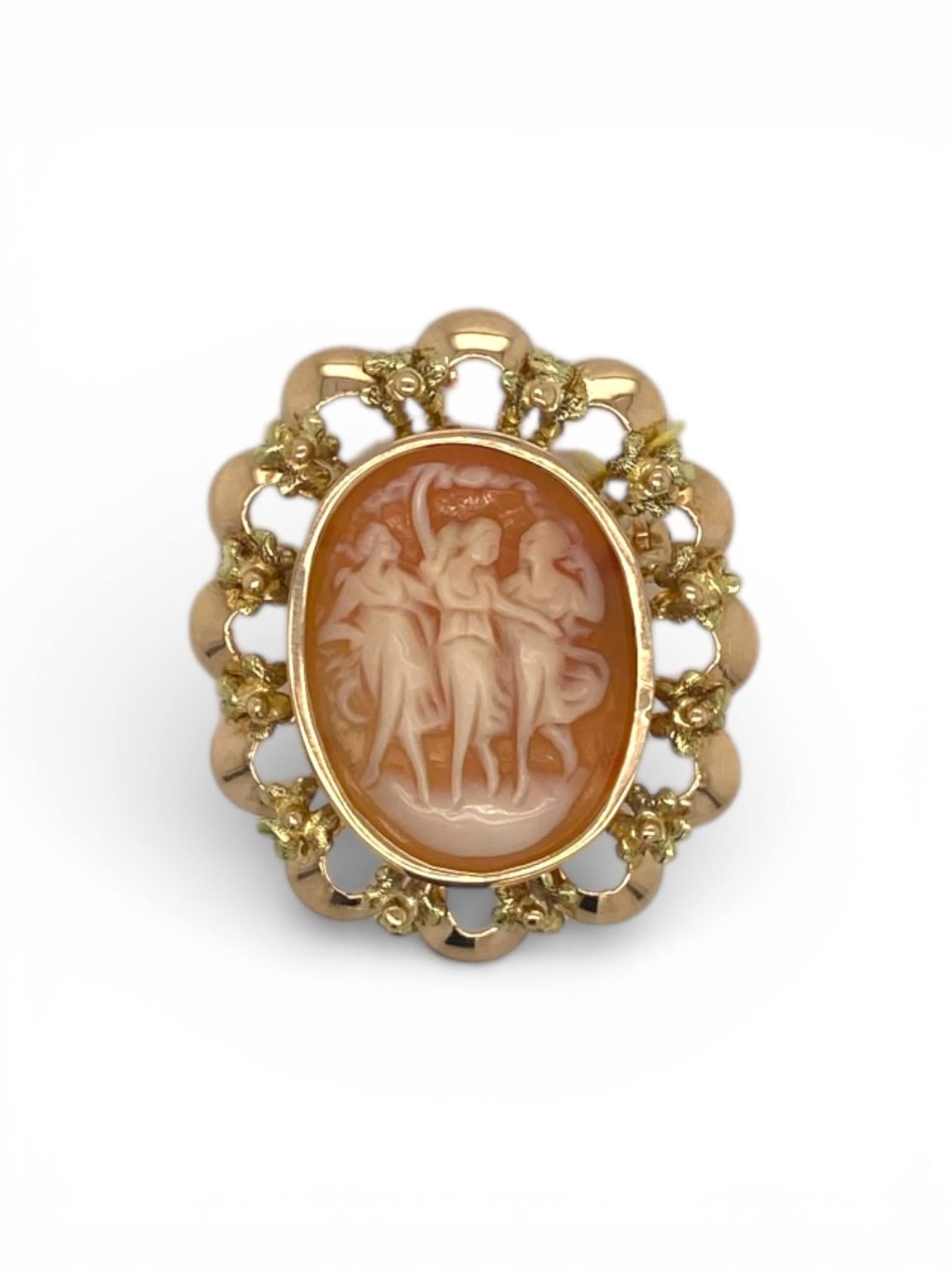 14 karaat gouden camee broche - Vintage Occasion # 29185 | Goudsmederij ...