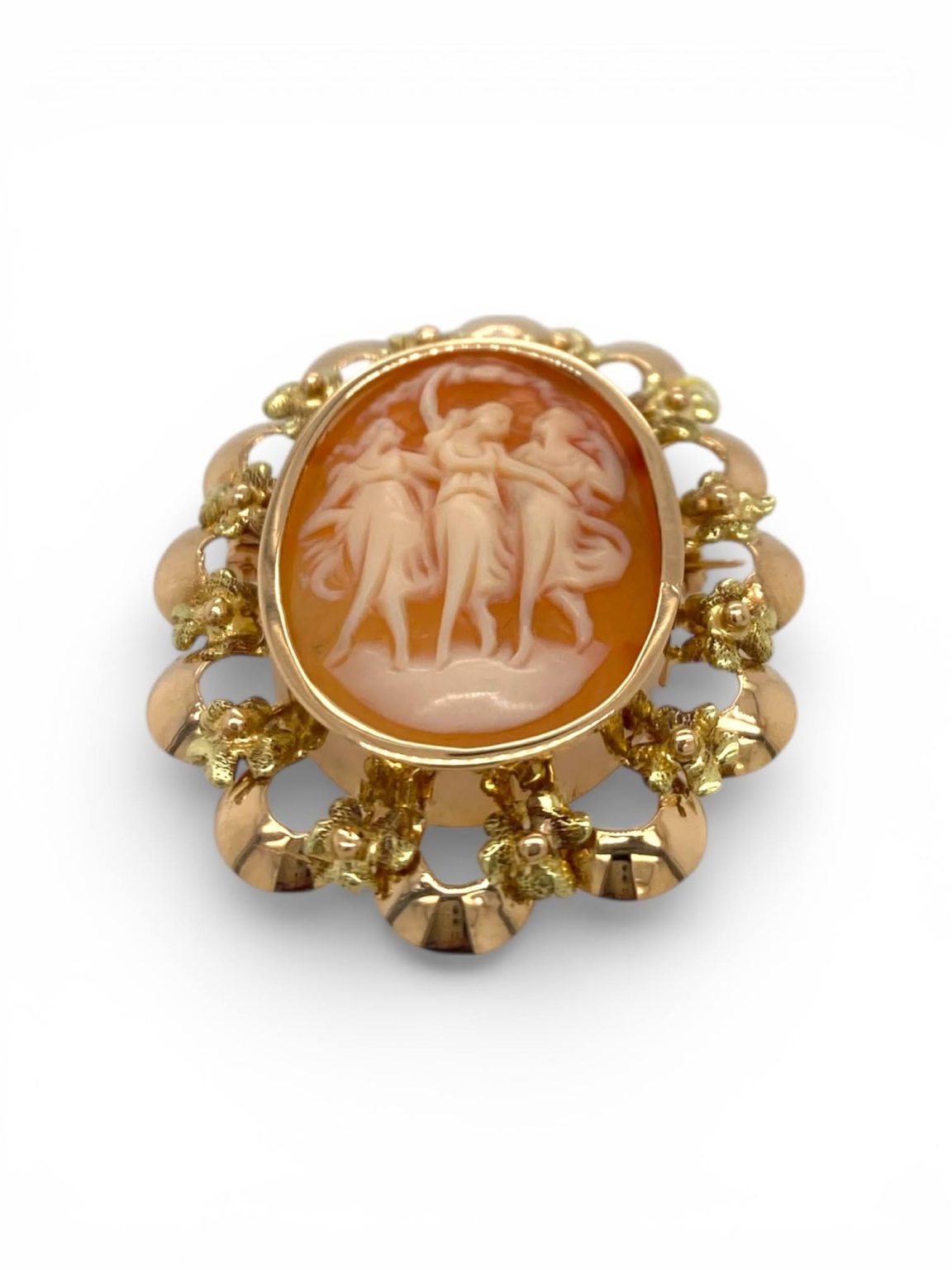 14 karaat gouden camee broche - Vintage Occasion # 29185 | Goudsmederij ...