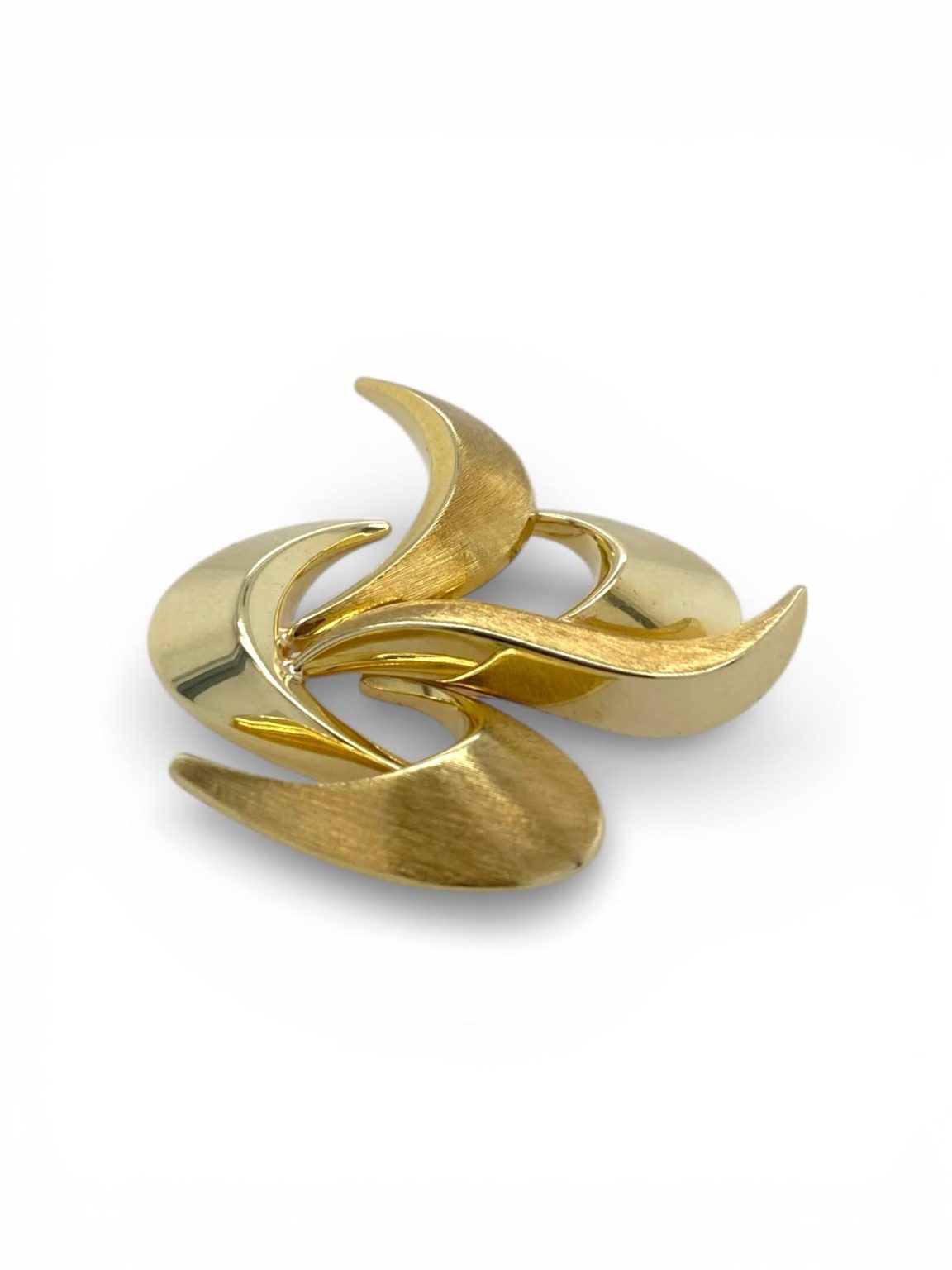 14 karaat geelgouden broche met bladeren - Vintage Occasion # 29181 ...