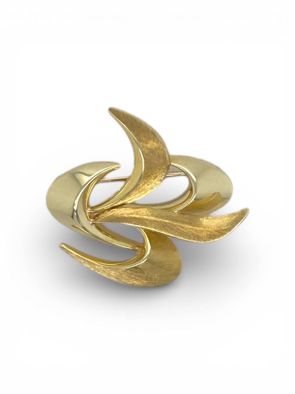 14 karaat geelgouden broche met bladeren - Vintage Occasion # 29181 ...