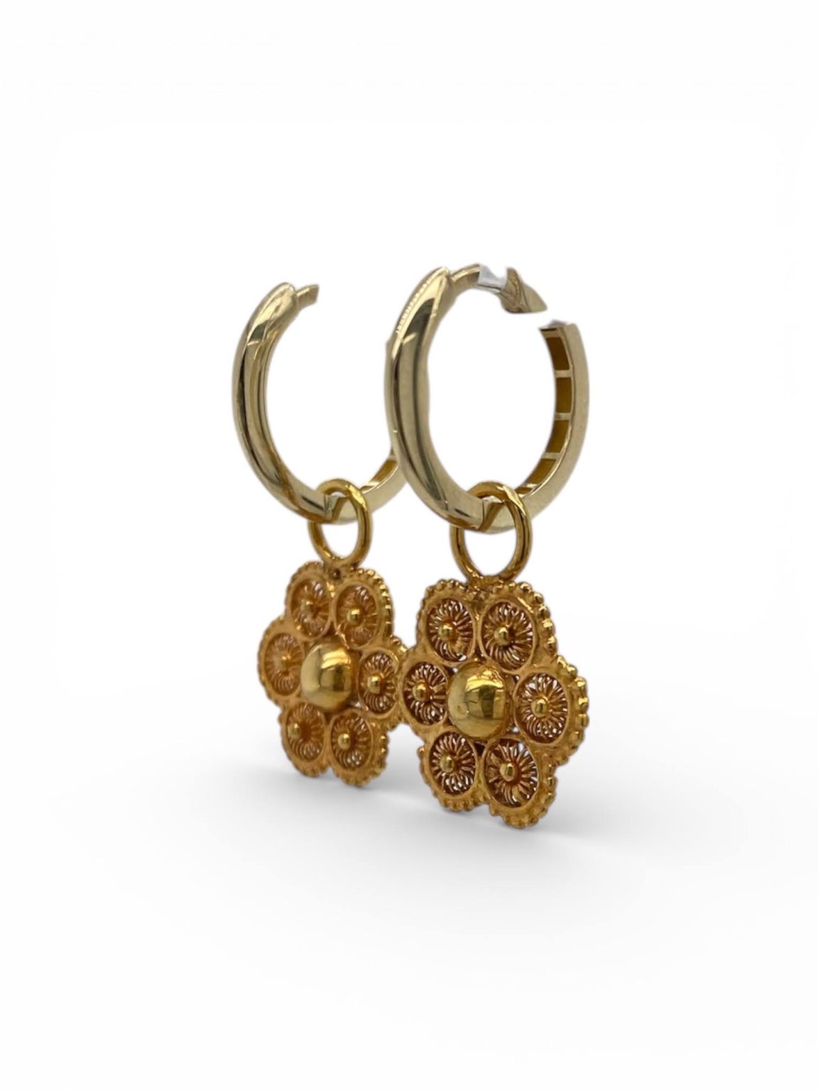 18 karaat gouden filigrana creoolhangers-occasion #29096 | Goudsmederij ...